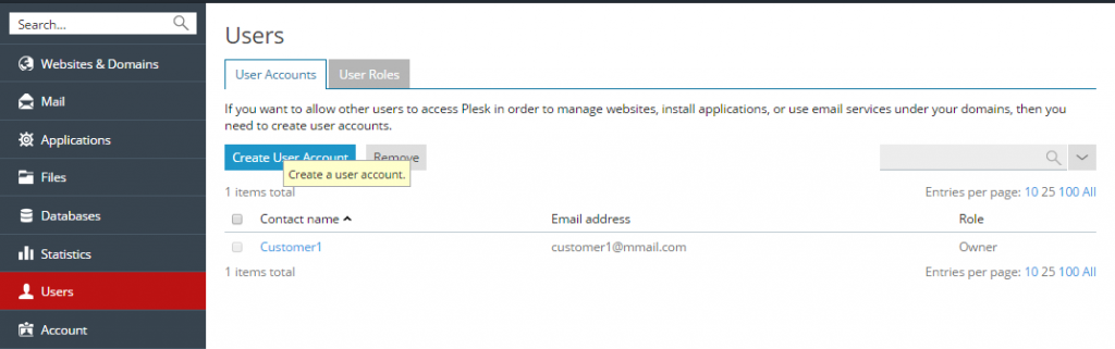 How To Create Delete Or Manage Additional User Accounts In Plesk Hostjelly